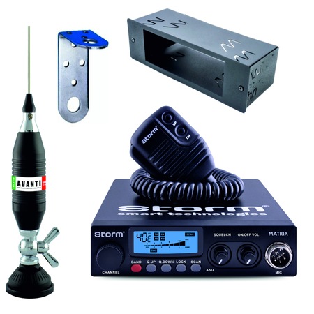 Pachet statie radio Camion STORM MATRIX II 12-24V / antena Avanti Volo ...