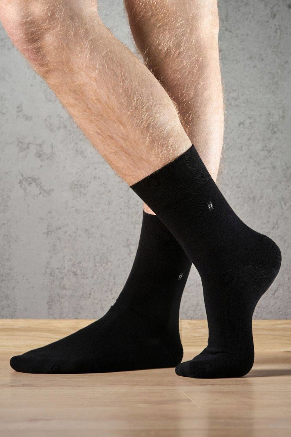 Set 2 sosete barbati, Brødrene, Bumbac, Negru, 41-43 - eMAG.ro