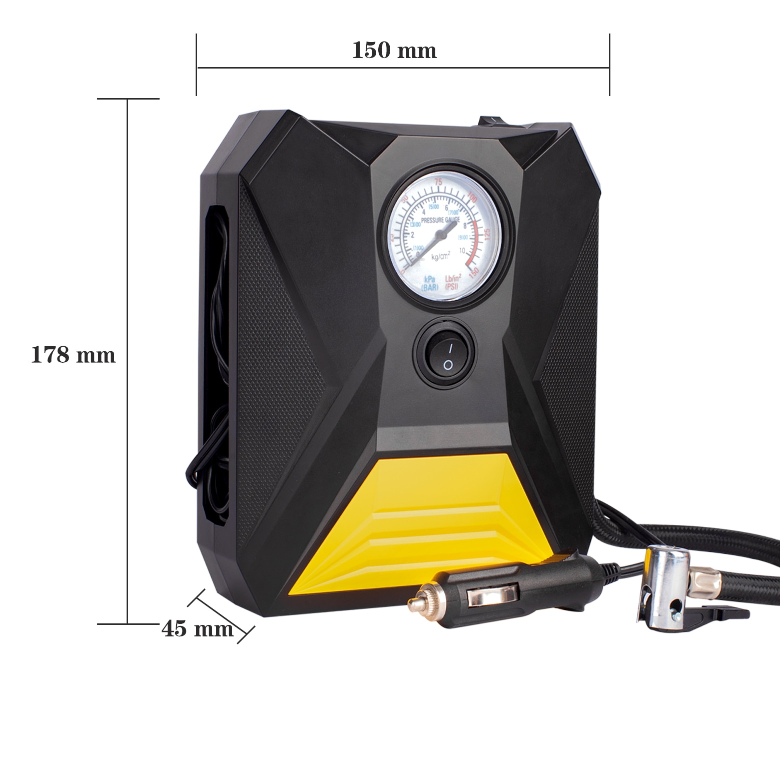 Compresor auto portabil BYONDSELF® cu iluminare LED de lucru, Afisaj cu ...