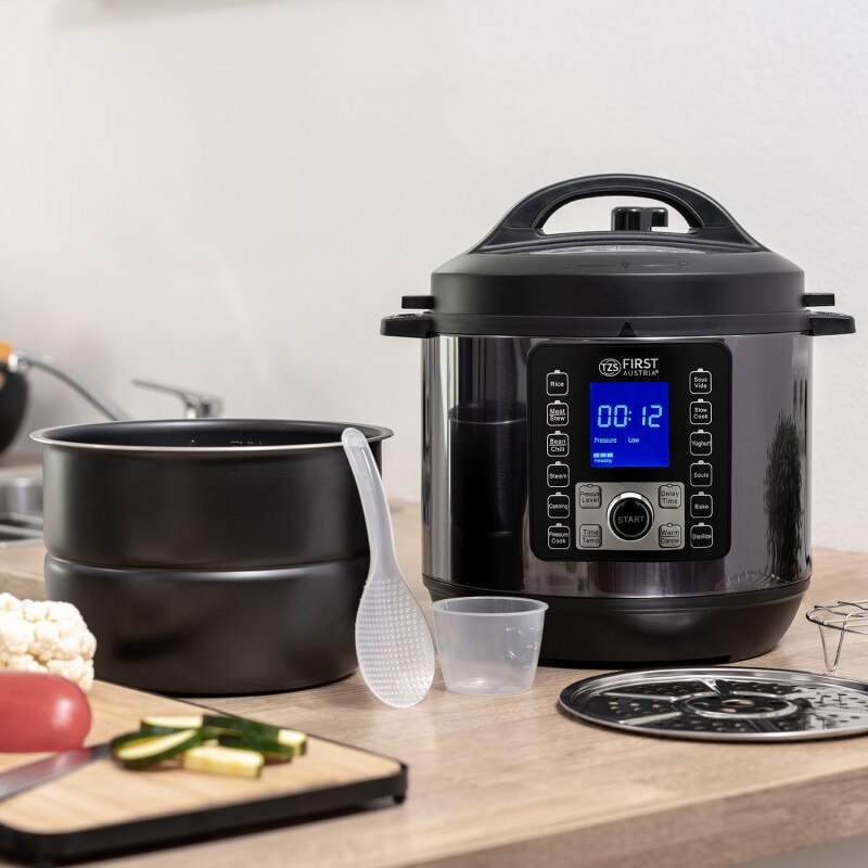 Oala sub presiune First Austria FA-5130-2-GR, 1000W, 6 litri, Timer, 12 ...