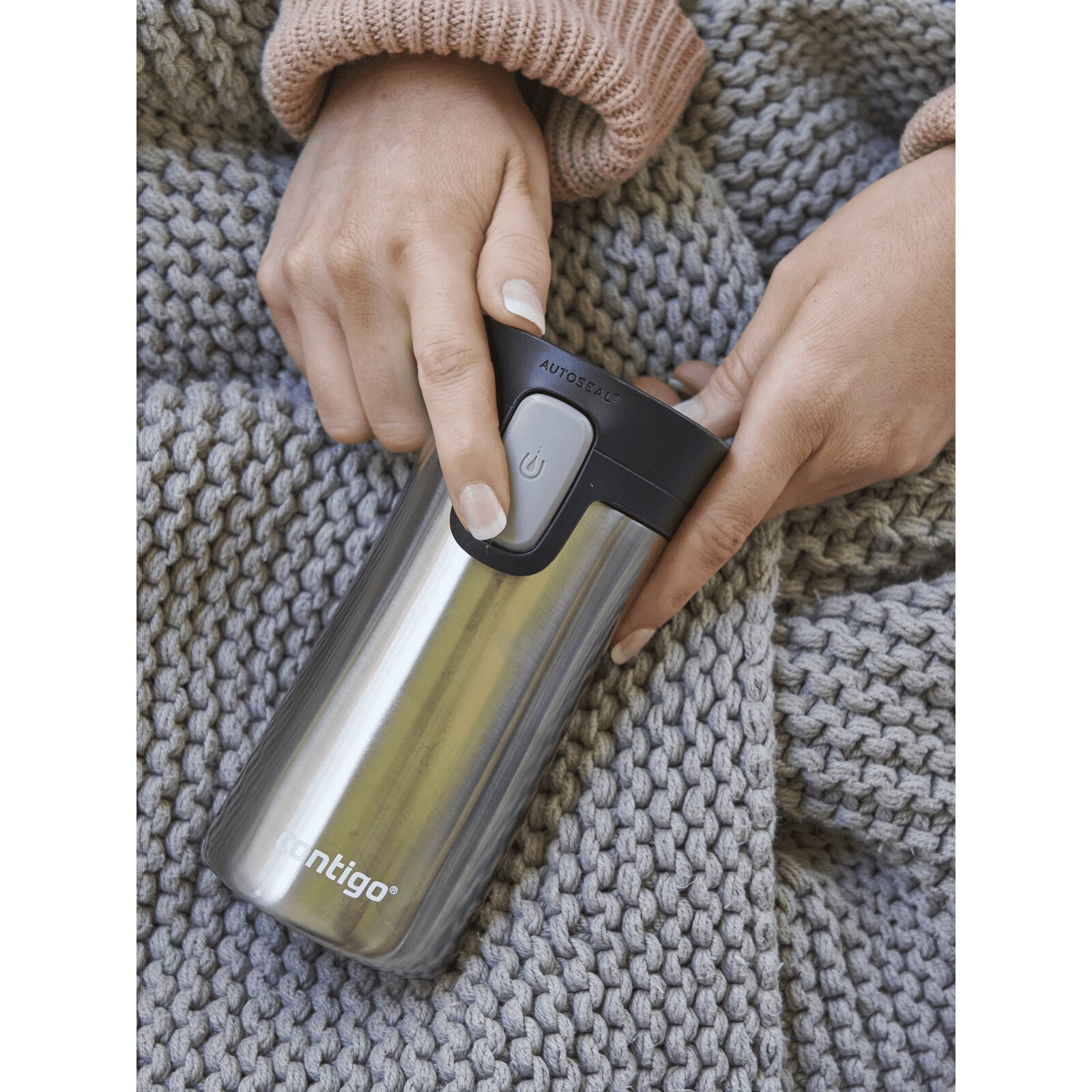 Cana termos Pinnacle, Contigo, Inox, 300 ml, Gri - eMAG.ro