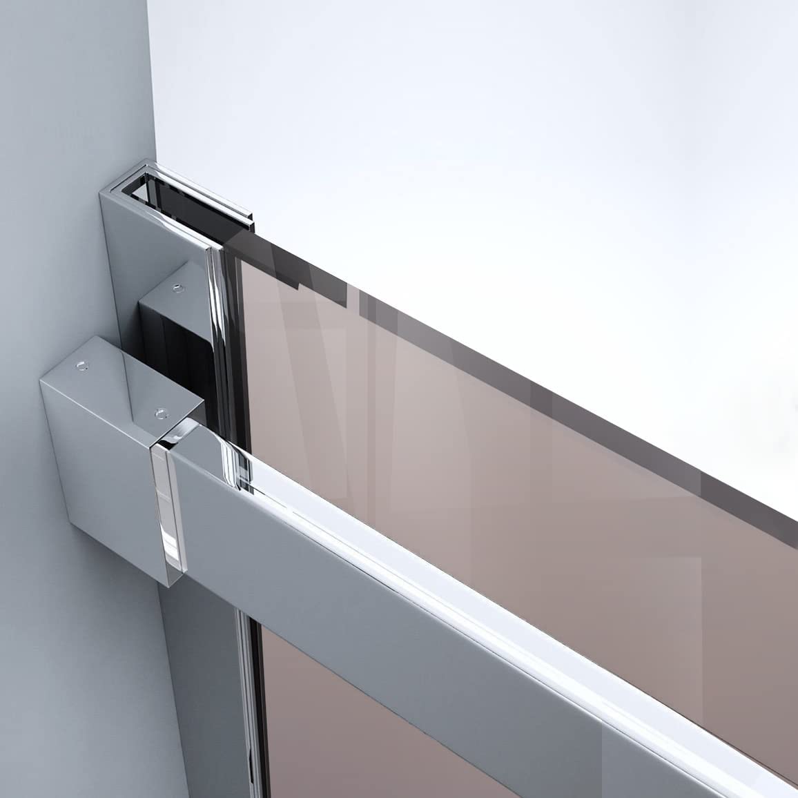 Paravan dus cu usa glisanta Glissando INOX, model Dance alb, sticla ...