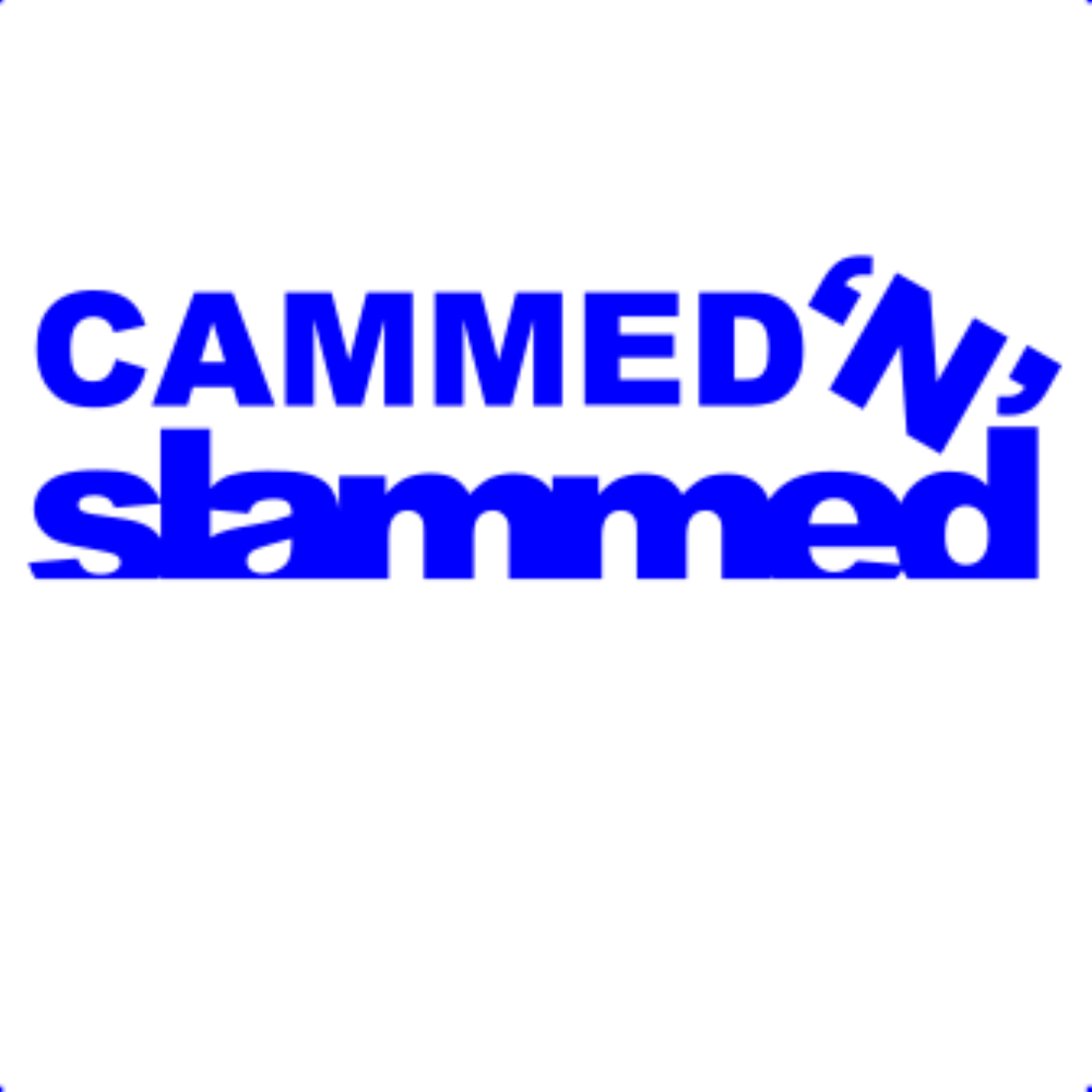 Sticker decorativ perete, auto si geam, Cammed n slammed, Albastru, 25 ...