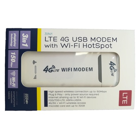 Modem Wifi portabil 4G, LTE, 150 Mbps, Alb - eMAG.ro