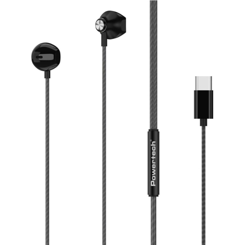 Casti cu microfon Prime, PowerTech, USB-C, 1.2m, Negru - eMAG.ro