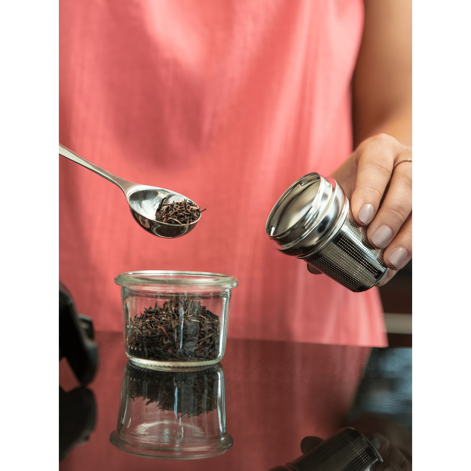 Infuzor ceai, Contigo, Inox/Plastic, Compatibil cu canile termos West ...