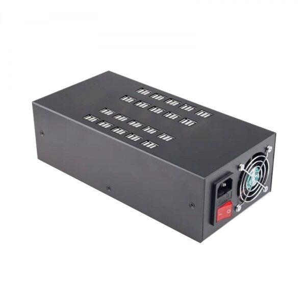 Mega Statie de incarcare profesionala 400W, 80A, 40 x USB 5V, 2A, Quick ...