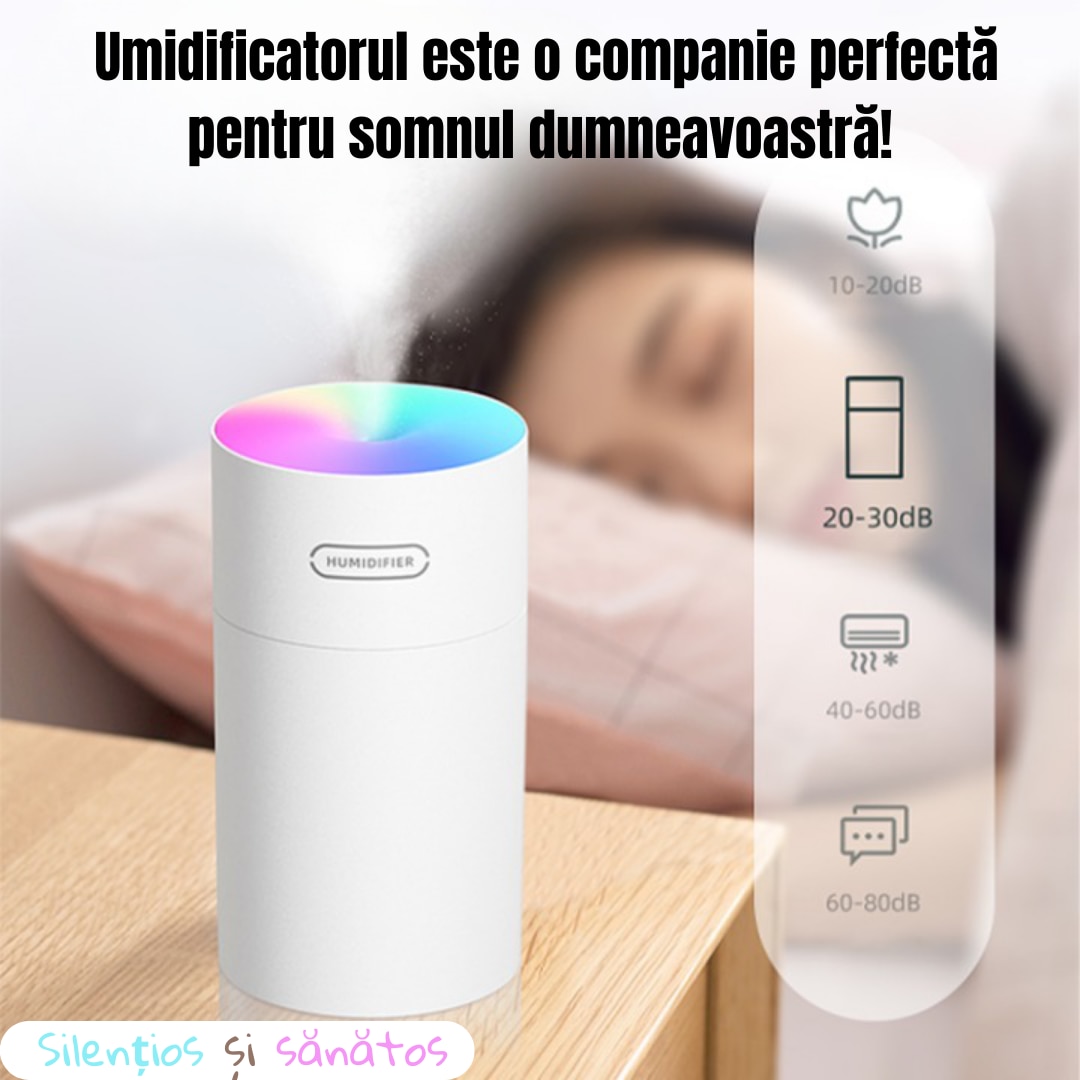 Umidificator de aer, cu difuzor aromaterapie pentru casa, birou si ...