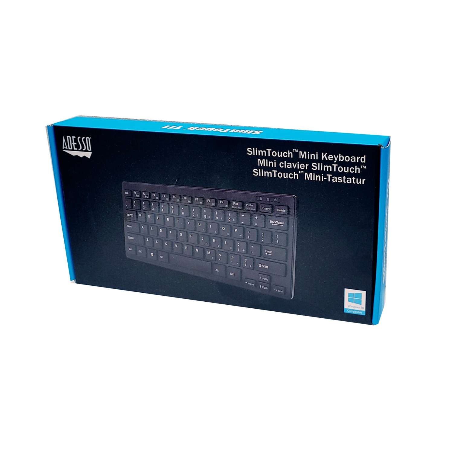 Mini tastatura Adesso SlimTouch cu 78 de taste silentioase pe membrana ...