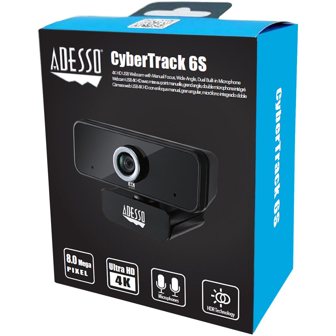 Camera web Adesso CyberTrack 6S - 8 Megapixeli, 30 fps, Conformitate ...