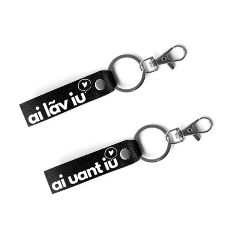 Set 2 brelocuri cuplu, prietenie, BRELOCK, piele, otel inoxidabil, 3 x ...