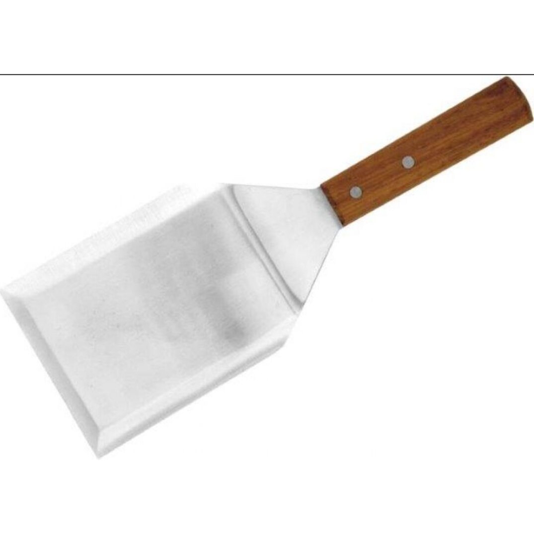 Spatula pentru Gratar Plita sau Hamburger din Inox cu Maner din Lemn 35 ...