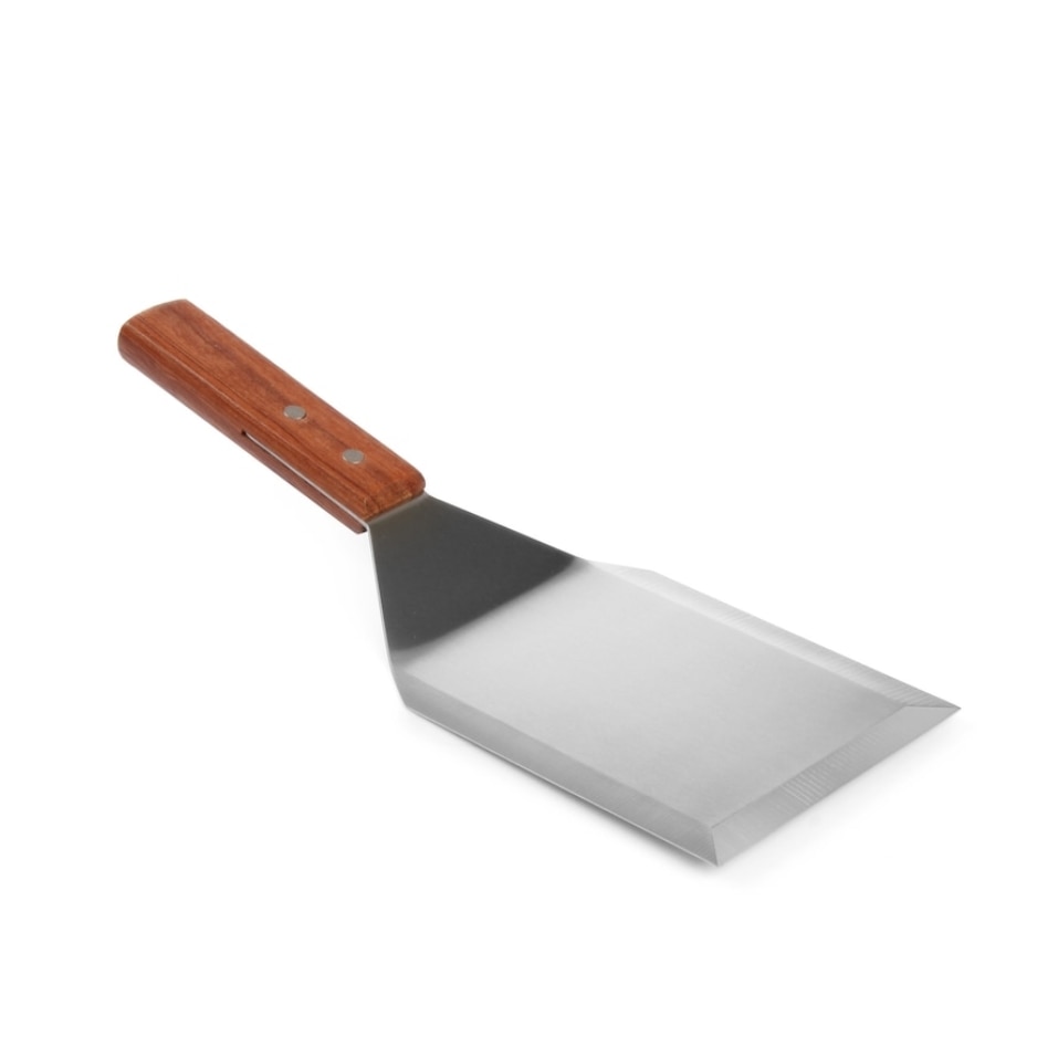 Spatula pentru Gratar Plita sau Hamburger din Inox cu Maner din Lemn 35 ...