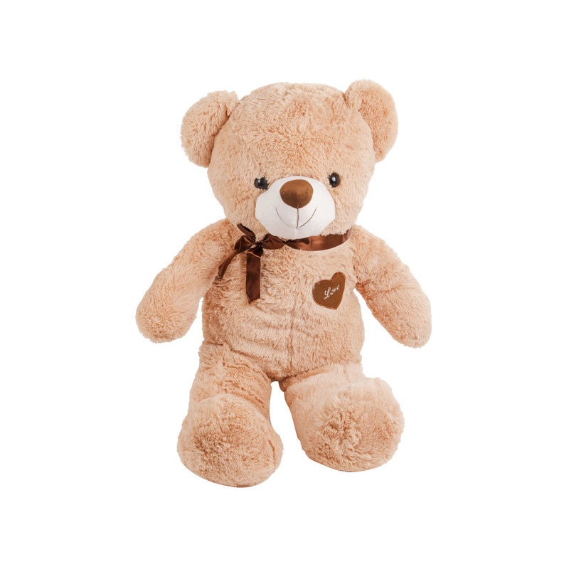 Urs de plus, 50 cm, 3 culori, Maro - eMAG.ro