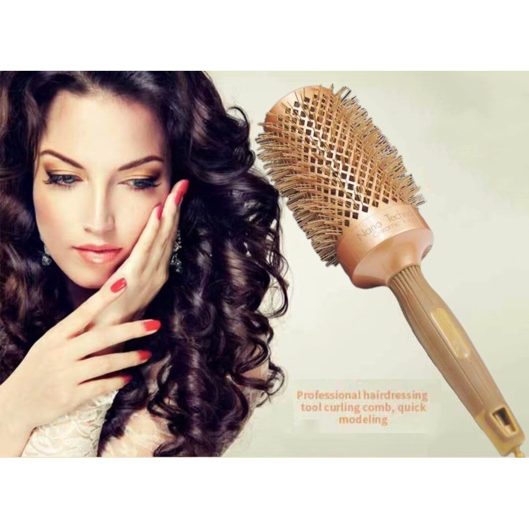 Perie de par, Rotunda, 53mm, Auriu - eMAG.ro