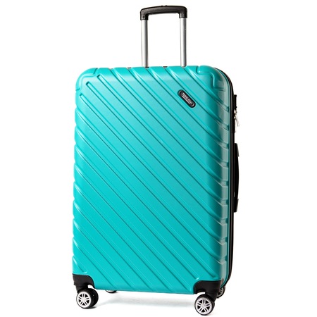 Troler mare, TRAVEL POLO, 78x48x32cm, ABS, A1001, Verde aquamarin - eMAG.ro