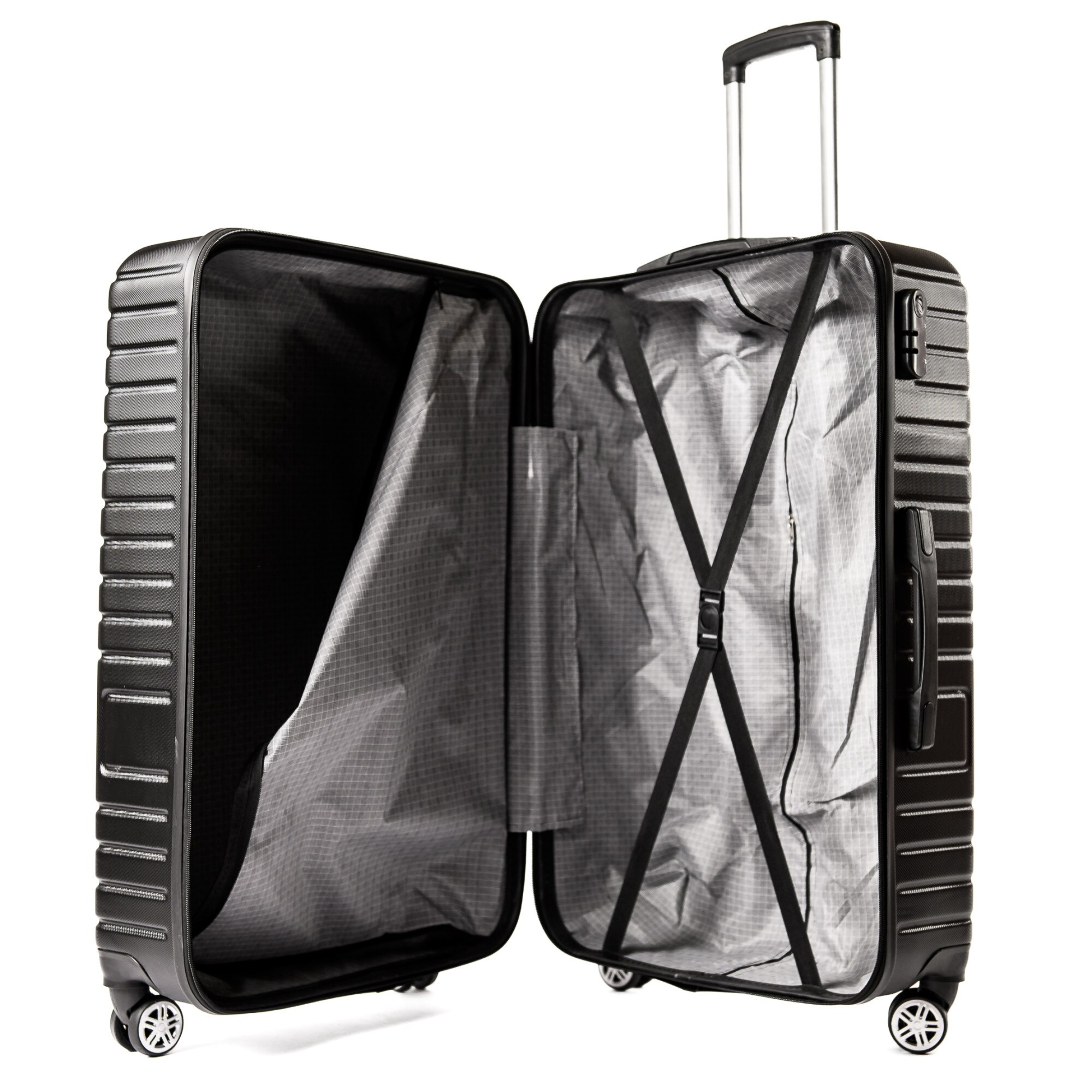 Troler cabina, TRAVEL POLO, 57x35x25cm, A1004, ABS, Negru - eMAG.ro