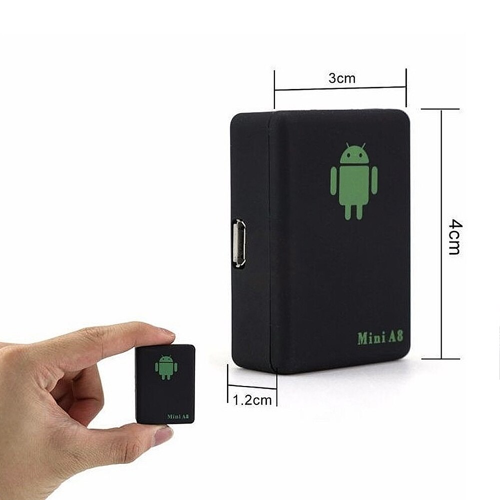 Mini A8 GPS Tracker, Localizare GPS, MicroSD, SIM, GPRS, Negru - eMAG.ro