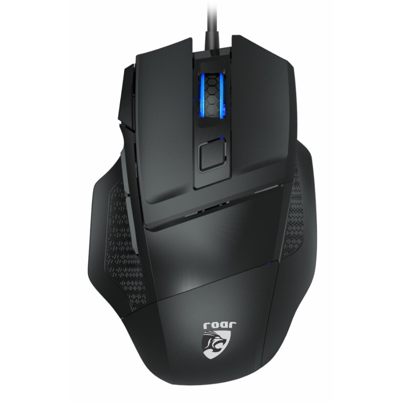 Mouse pentru jocuri cu fir, Roar, 4800 DPI, 7 butoane, Negru - eMAG.ro