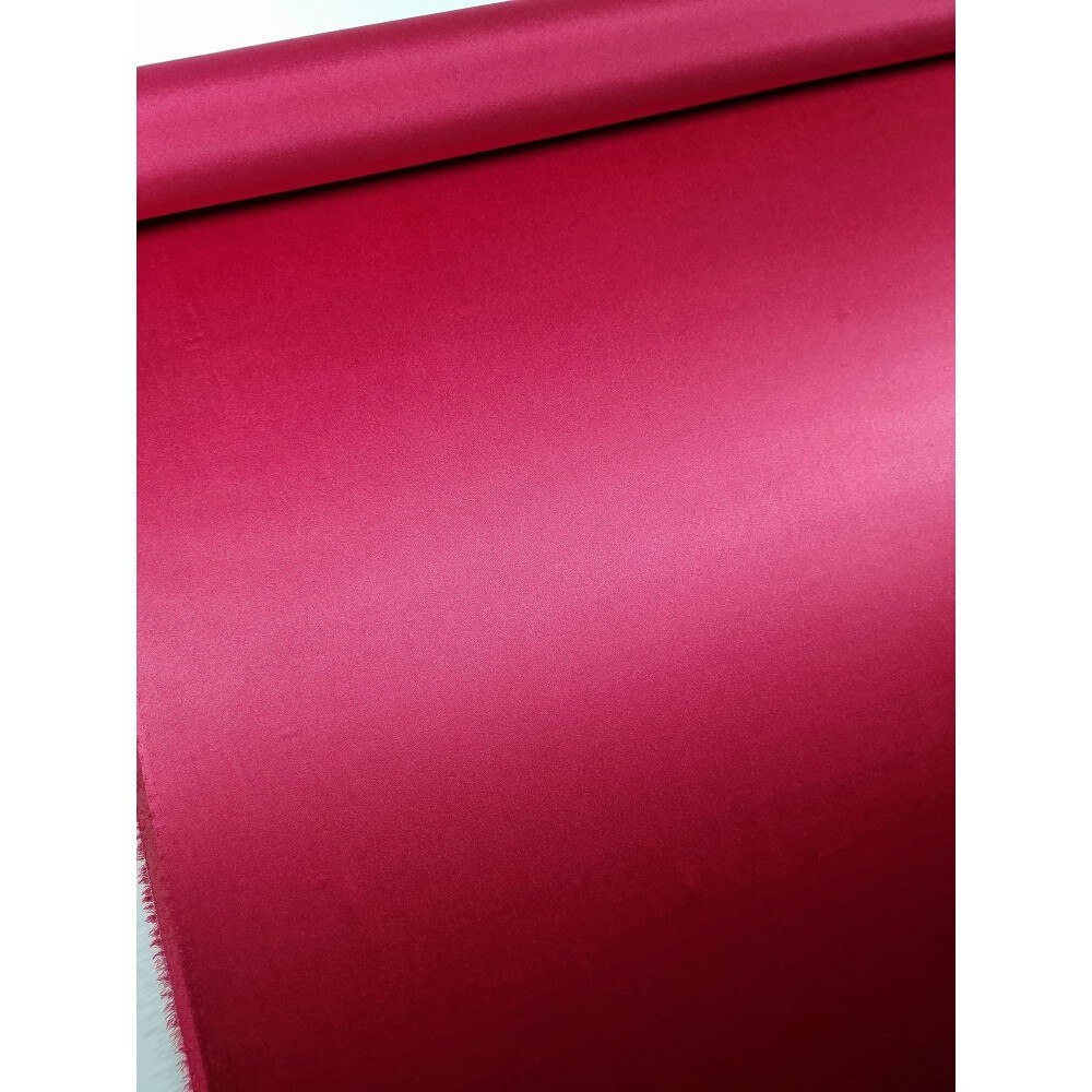 Tesatura elastica din matase naturala - design uni, 138x100 cm, Rosu ...