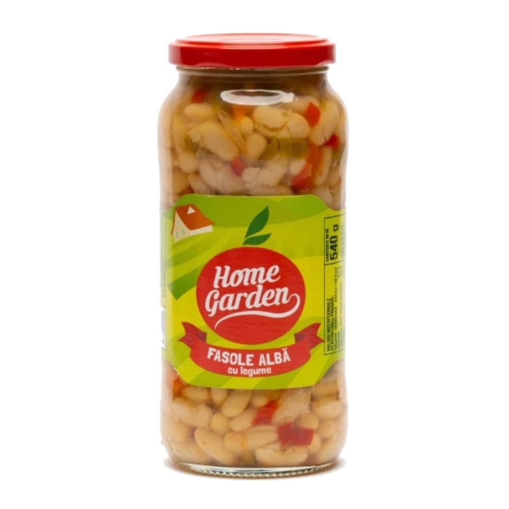 Fasole Alba cu Legume Home Garden, Cantitate 540 g - eMAG.ro