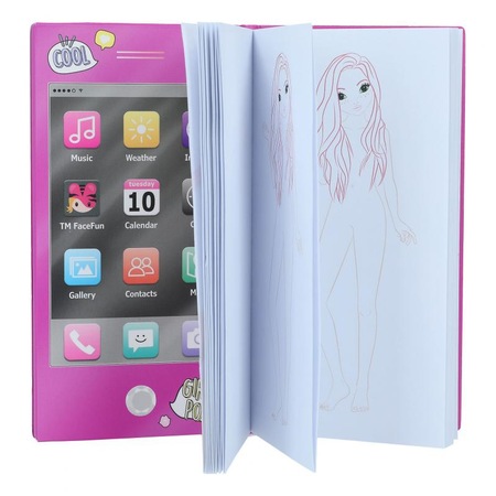 Carnetel de colorat in forma de telefon mobil Top Model cu muzica 13 ...