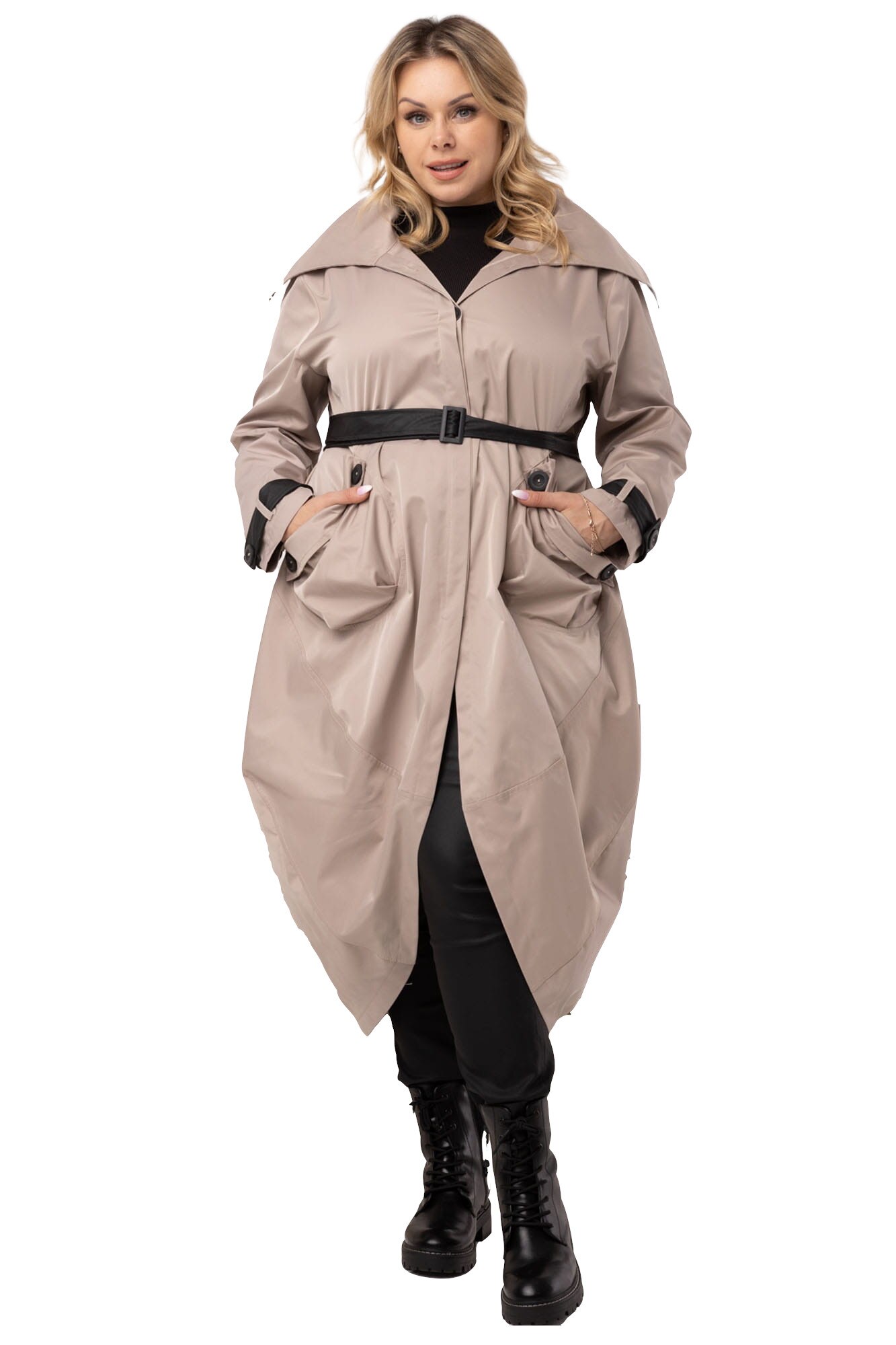 Palton dama Marta, Karko, Poliester, Bej - eMAG.ro