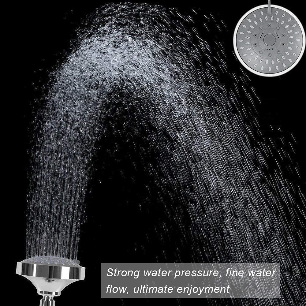 Cap de dus, ComResi, Reglabil, 5 Moduri curgere, ABS, Argintiu - eMAG.ro