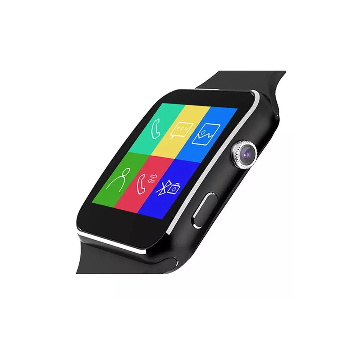Ceas smartwatch cu ecran de 1.54 inchi, cu camera, Touch screen, suport ...