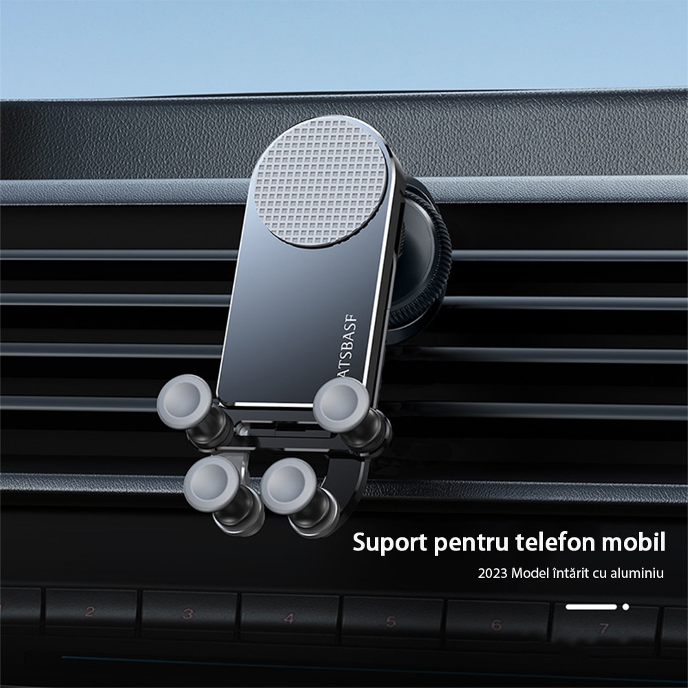 Suport telefon auto, Blocare automata, Negru - eMAG.ro