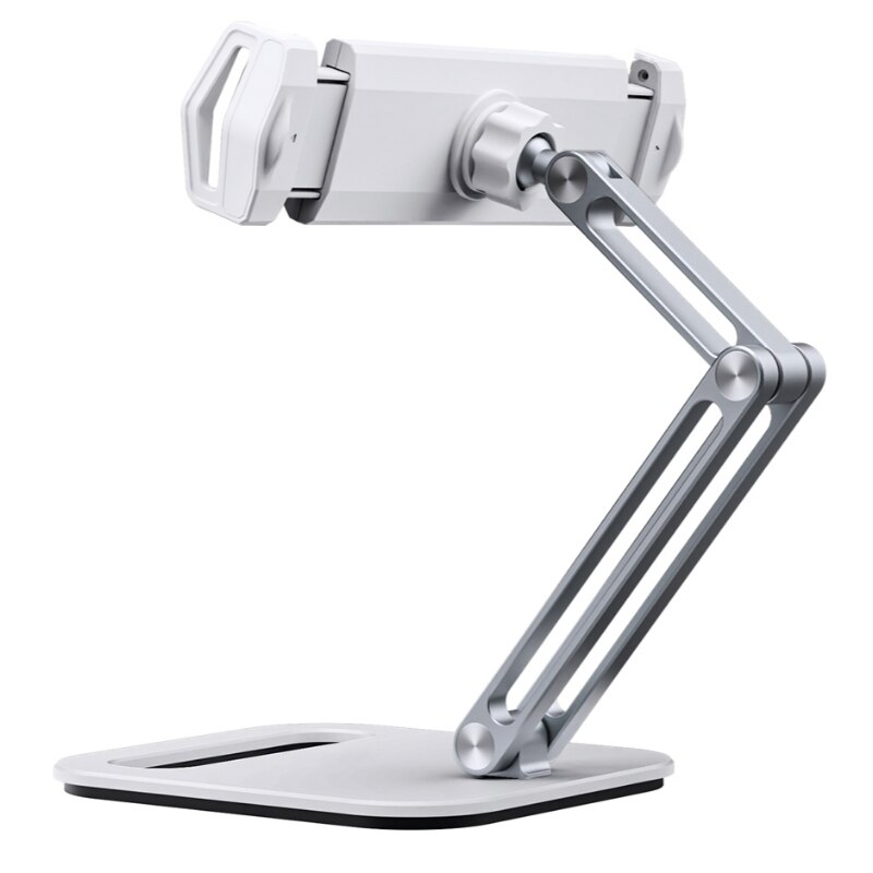 Suport tableta metalic, 4-13", Unghi reglabil, Alb - eMAG.ro