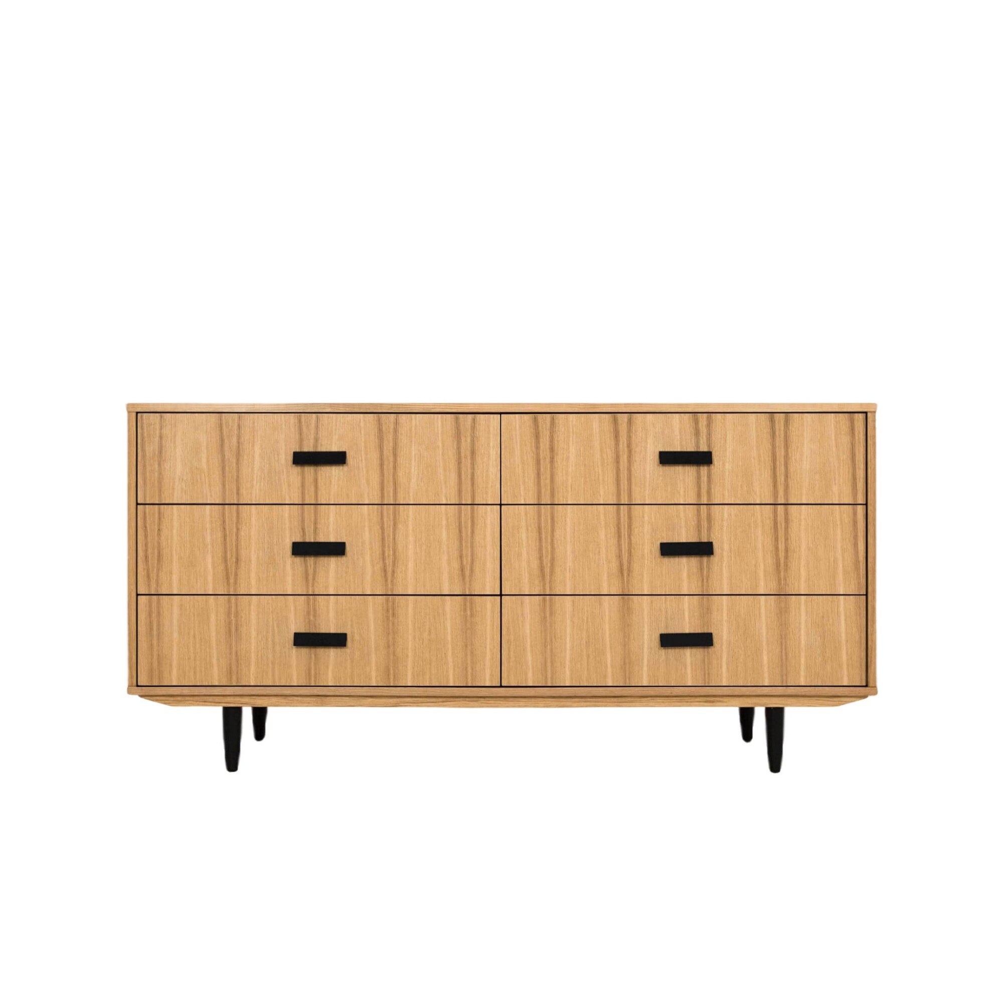 Comoda din stejar, STIPA, Furnir de stejar natural, 82/164/50 cm, Maro ...