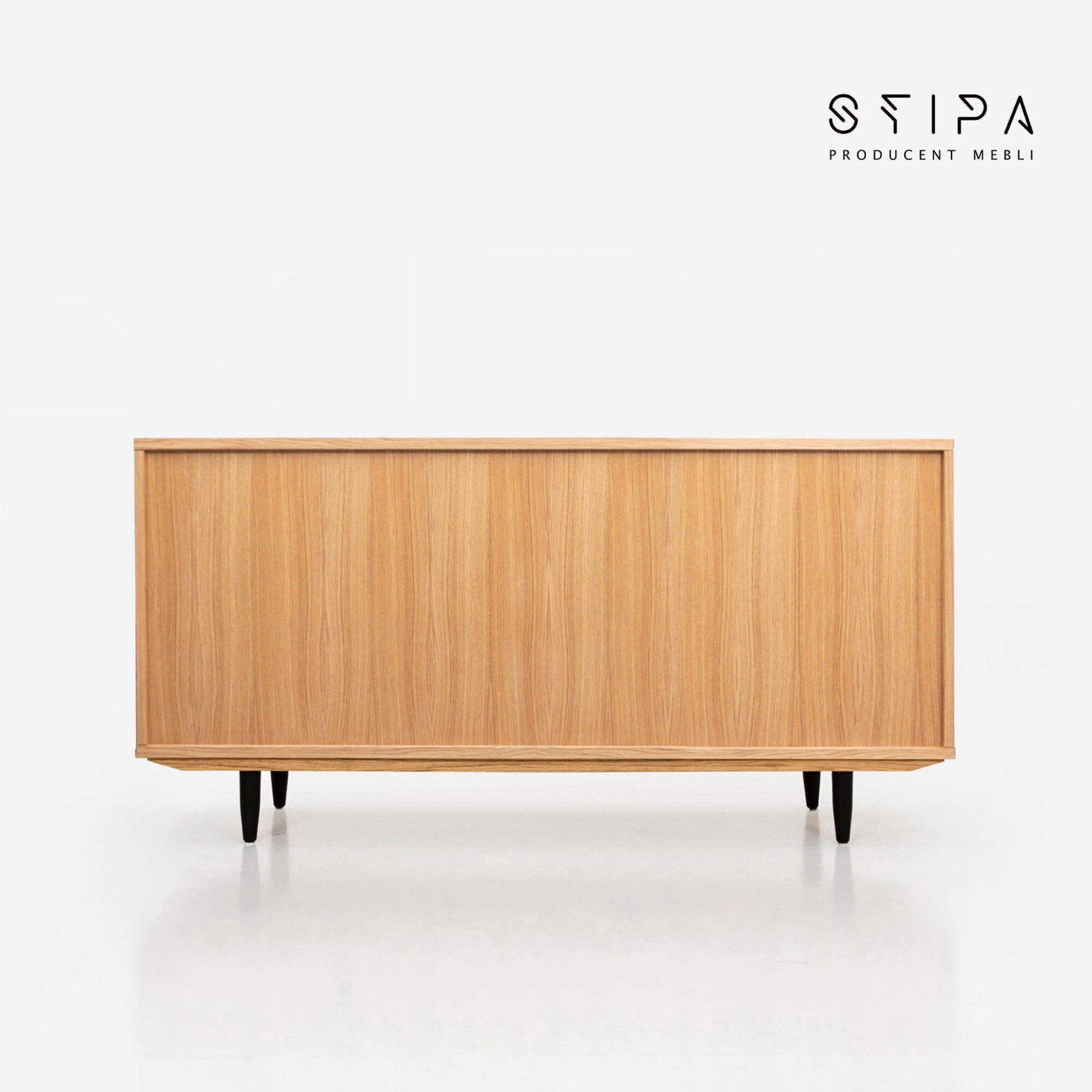 Comoda din stejar, STIPA, Furnir de stejar natural, 82/164/50 cm, Maro ...