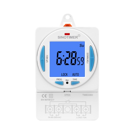 Releu siguranta digitala de protectie tensiune, Sinotimer, 200-250VAC, 50/60Hz, 7 zile, ecran ...