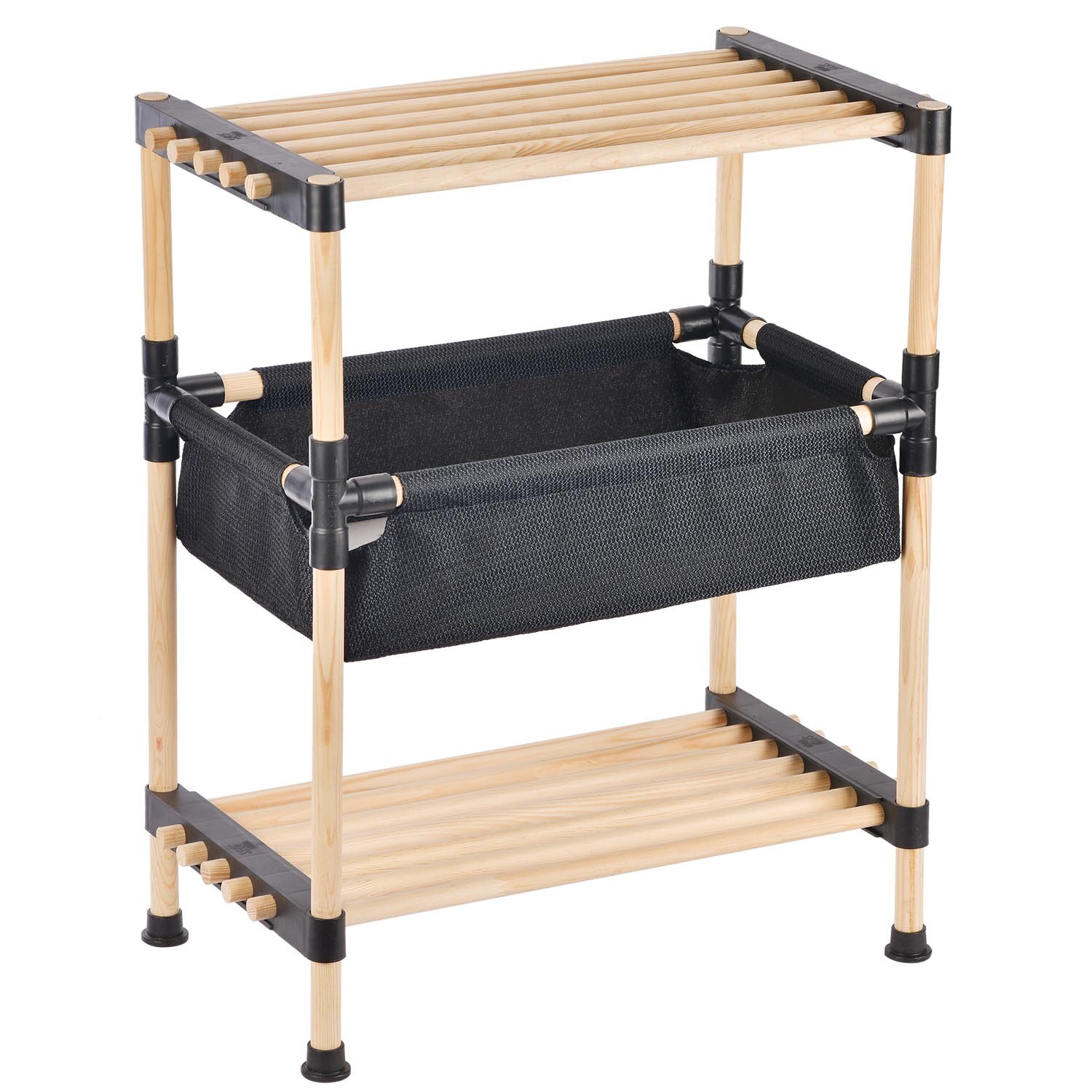 Raft modular din lemn cu un cos din material textil, SEOWOOD, RFS-5001 ...