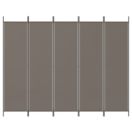 Paravan de camera cu 4 panouri vidaXL, antracit, 250x200 cm, textil, 4. ...