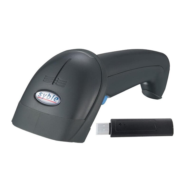 Set scaner de coduri de bare wireless Syble XB-5055R, portabil, 3 piese ...