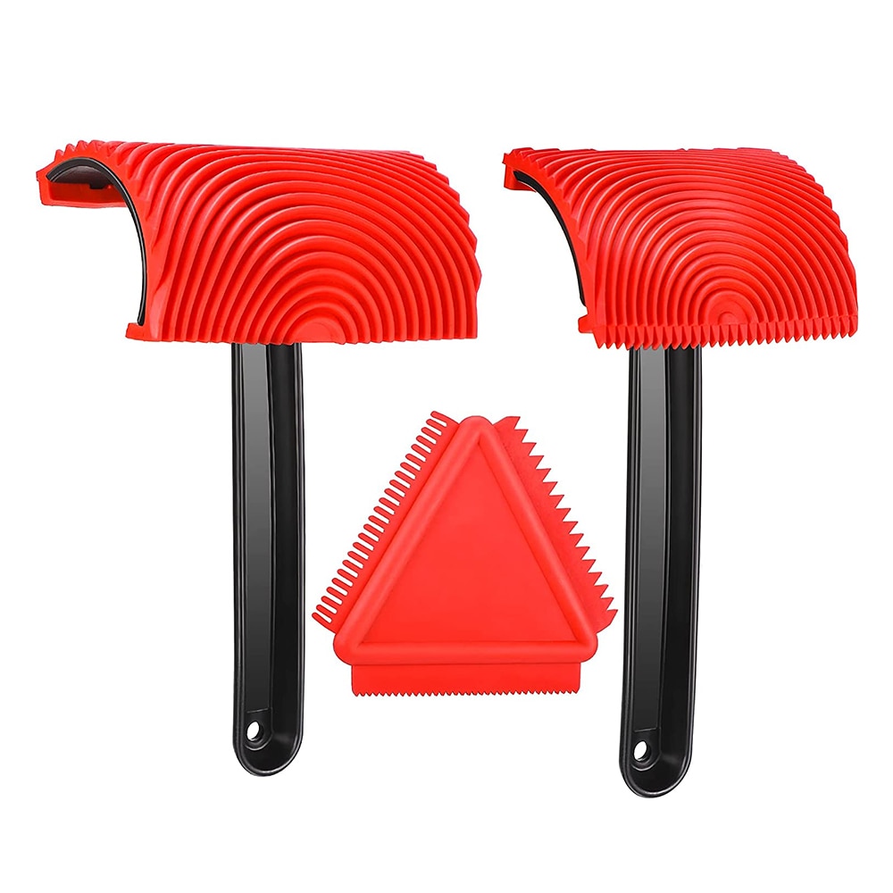 Set 3 instrumente pentru pictura, Sundiguer, Pentru lemn, Rosu - eMAG.ro