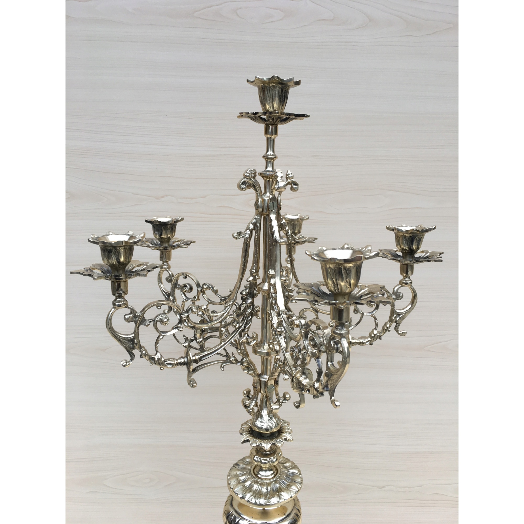 Suport lumanari, 6 brate, Alama, Auriu - eMAG.ro