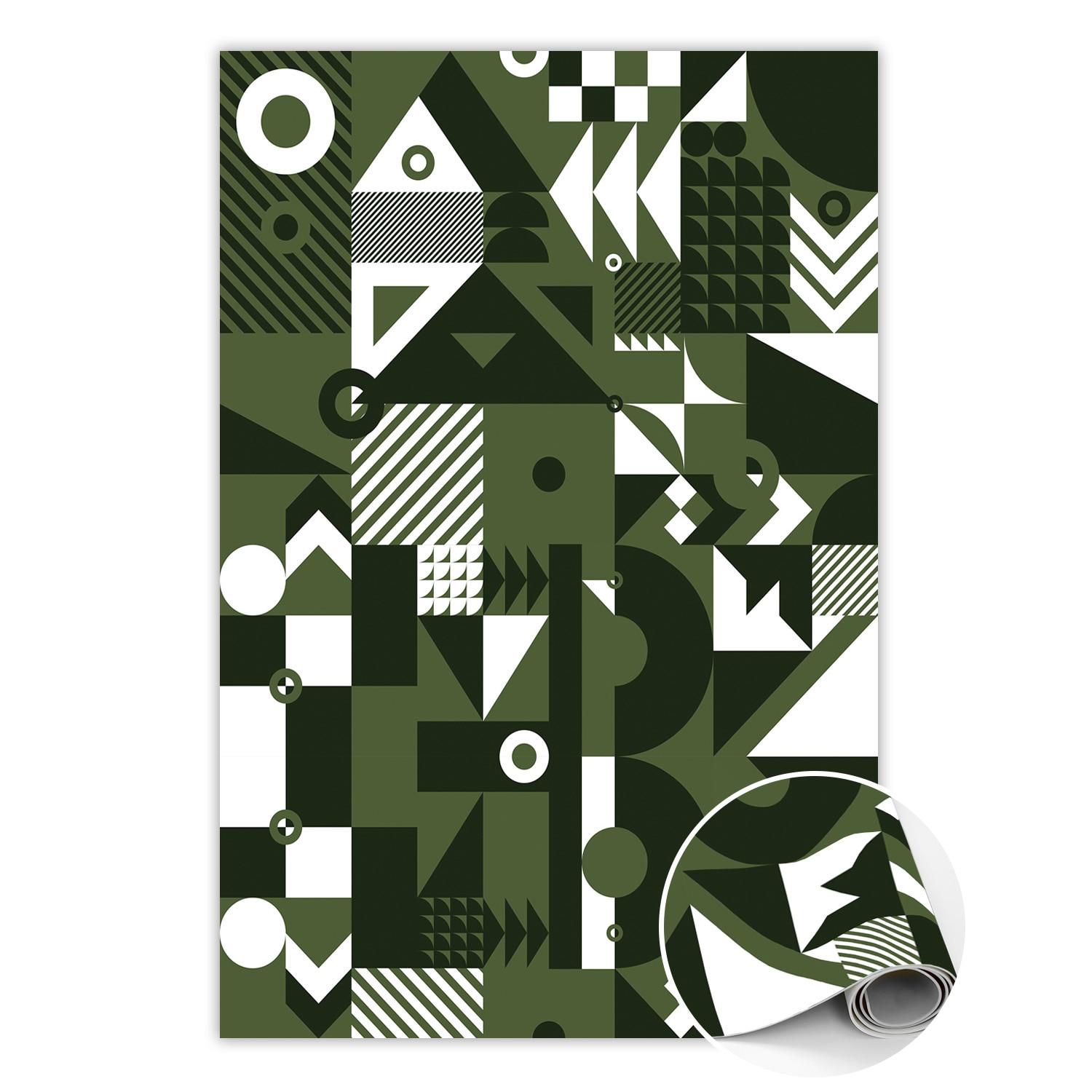 Vinyl szőnyeg, PVC, absztrakt minták, Zöld, 100 cm x 150 cm ...