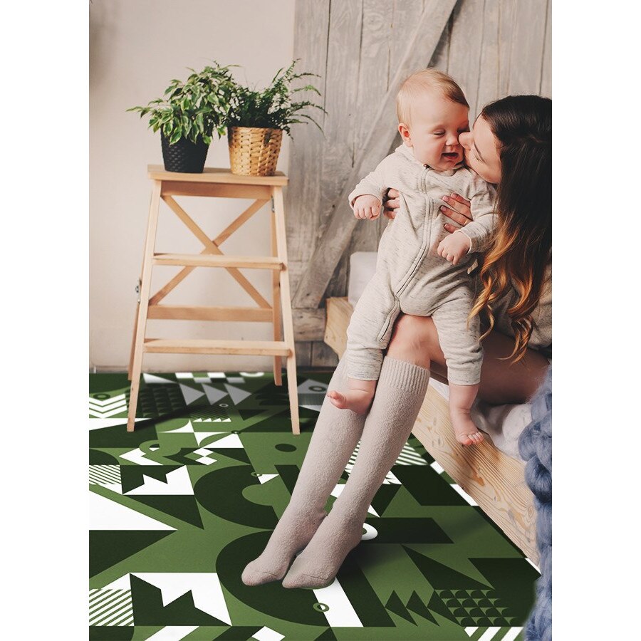 Vinyl szőnyeg, PVC, absztrakt minták, Zöld, 100 cm x 150 cm ...
