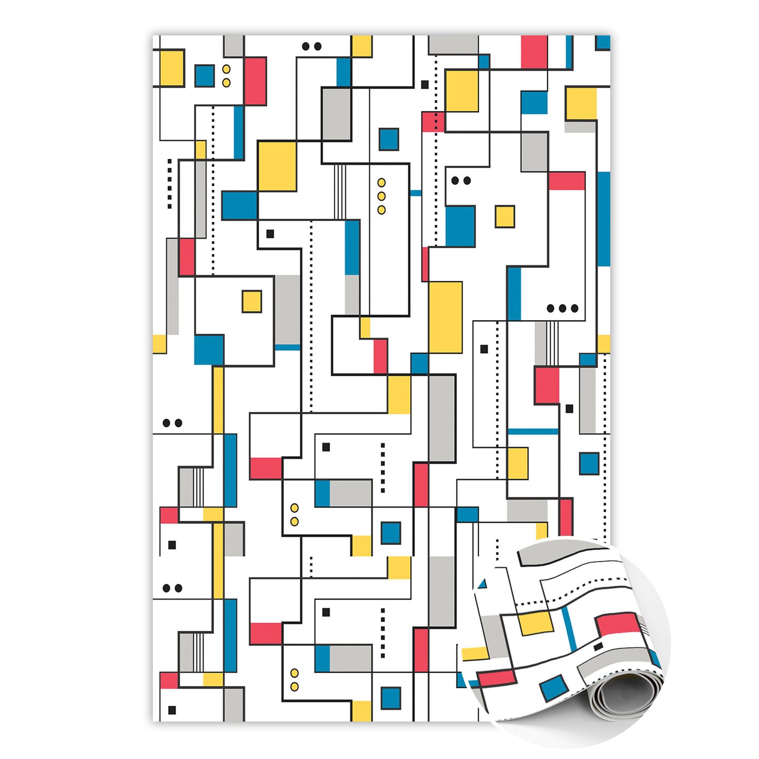 Vinyl szőnyeg, PVC, absztrakt minták, Fehér, 60 cm x 90 cm ...