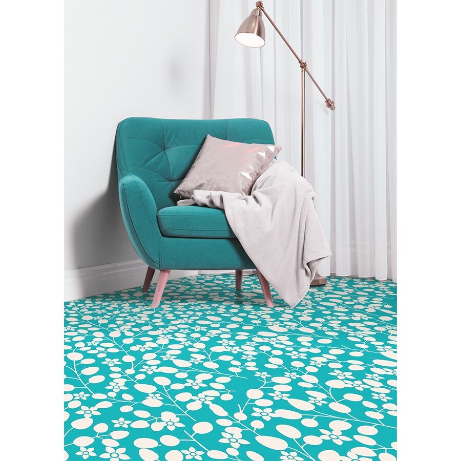 Covor de vinil, PVC, Tulpini de flori, Alb, 120 cm x 180 cm ...