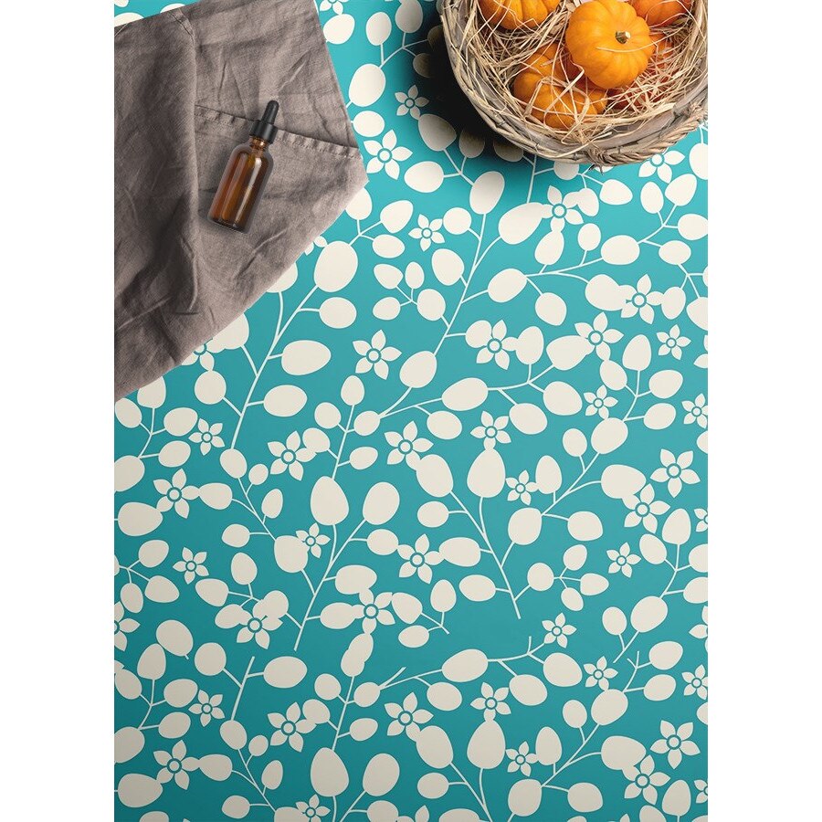 Covor de vinil, PVC, Tulpini de flori, Alb, 120 cm x 180 cm ...