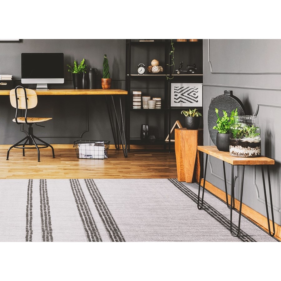 Covor de vinil, PVC, Gri in linii, Gri, 120 cm x 180 cm ...