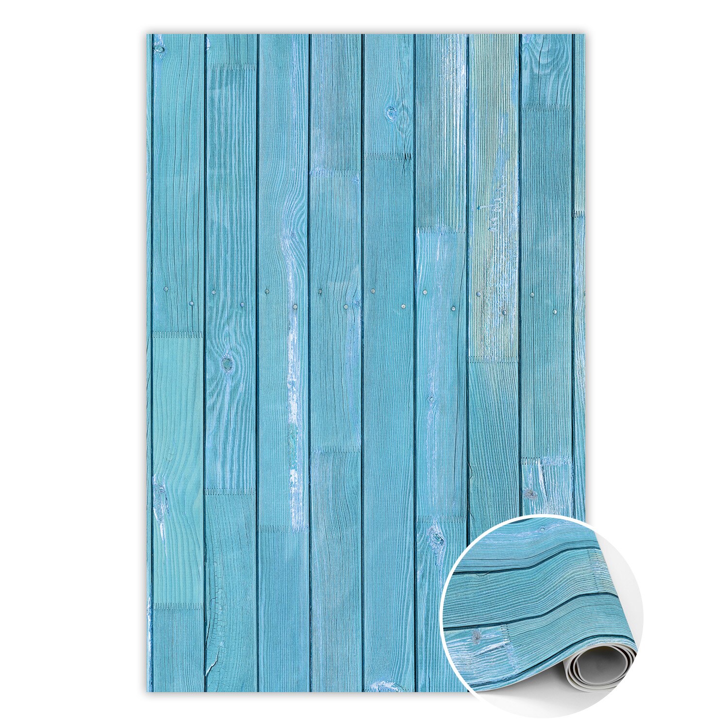 Vinyl szőnyeg, PVC, réti virágok, Kék, 80 cm x 120 cm ...