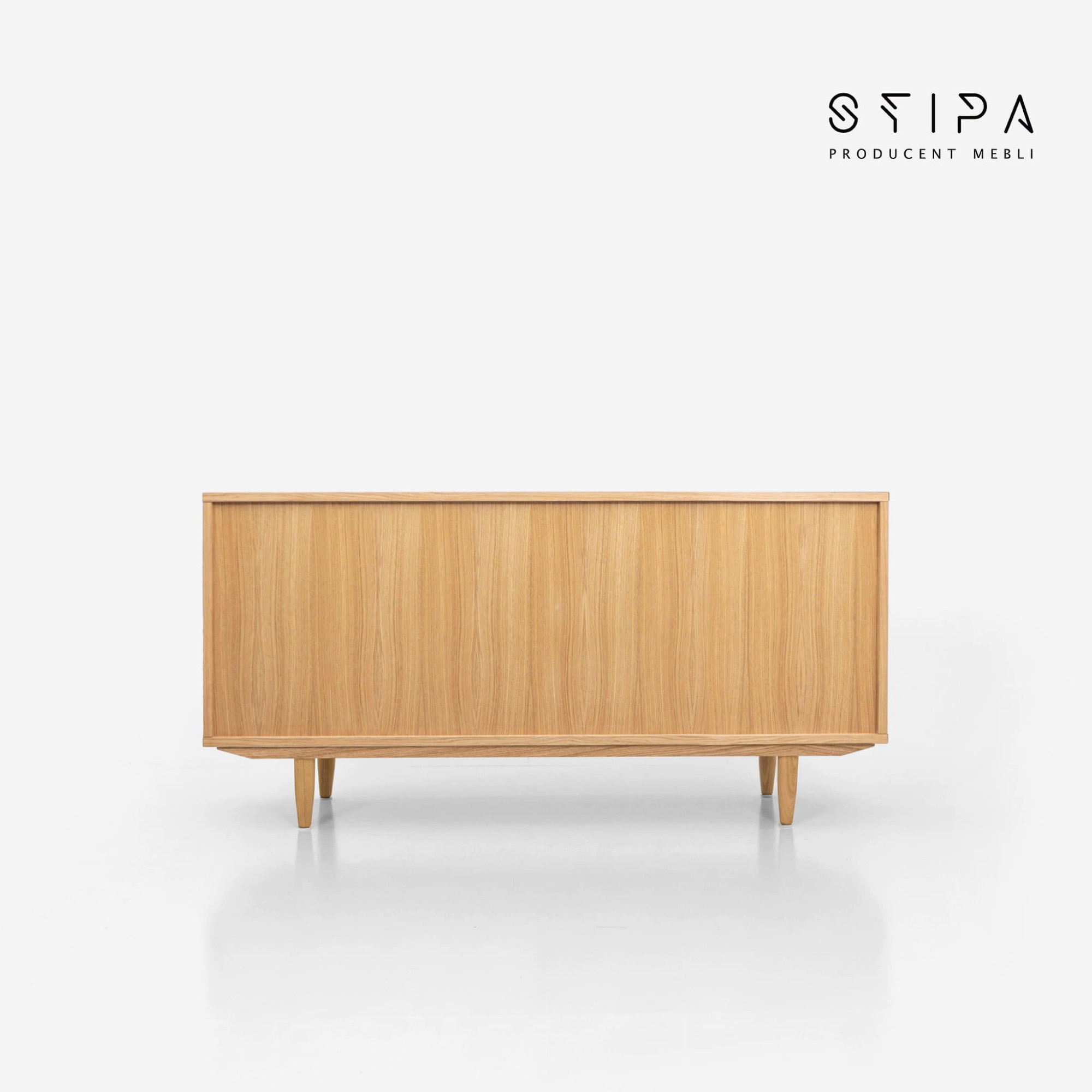Comoda cu usi glisante si sertare, STIPA, Furnir de stejar natural ...