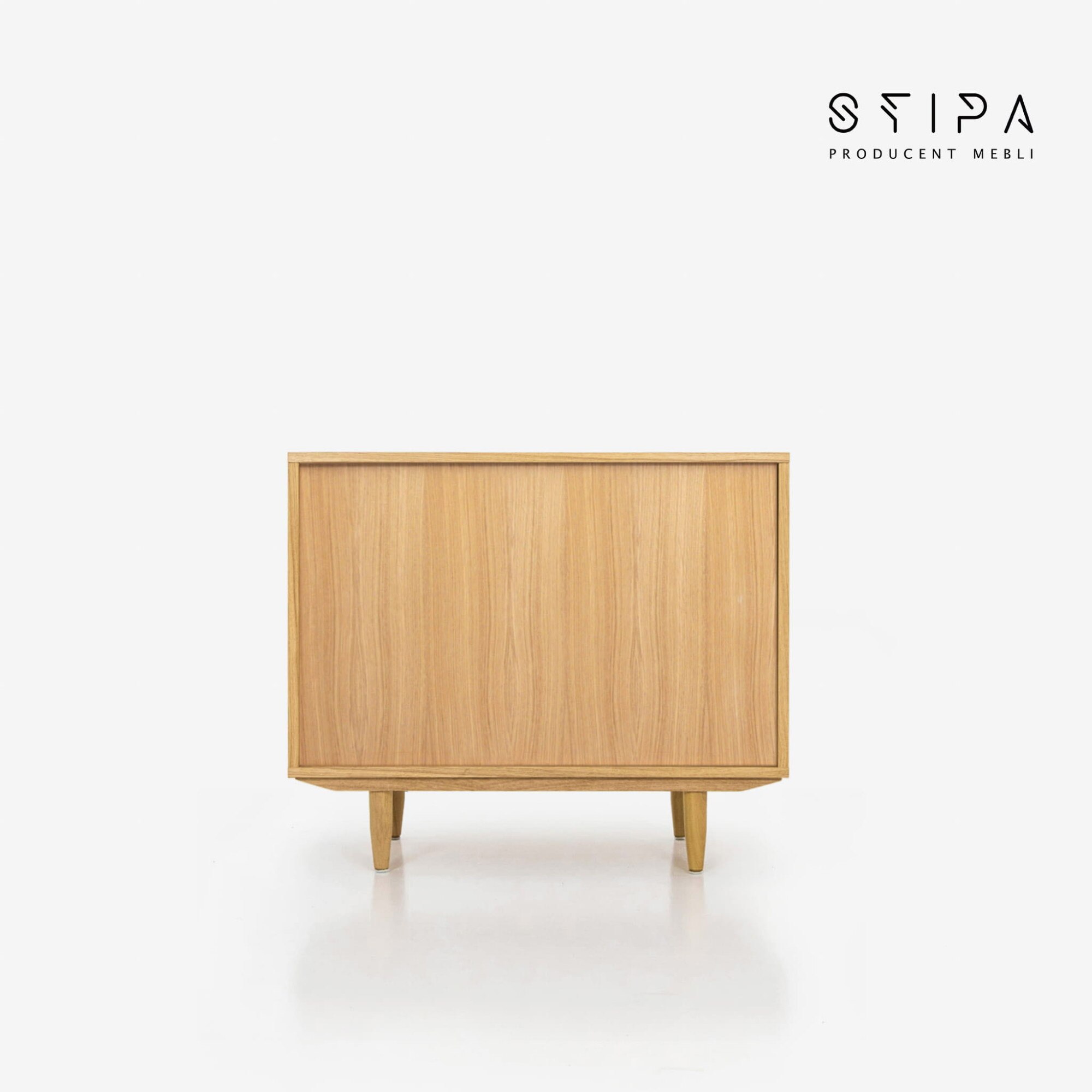 Dulap usi glisante, STIPA, Furnir de stejar natural, Cu 2 rafturi ...