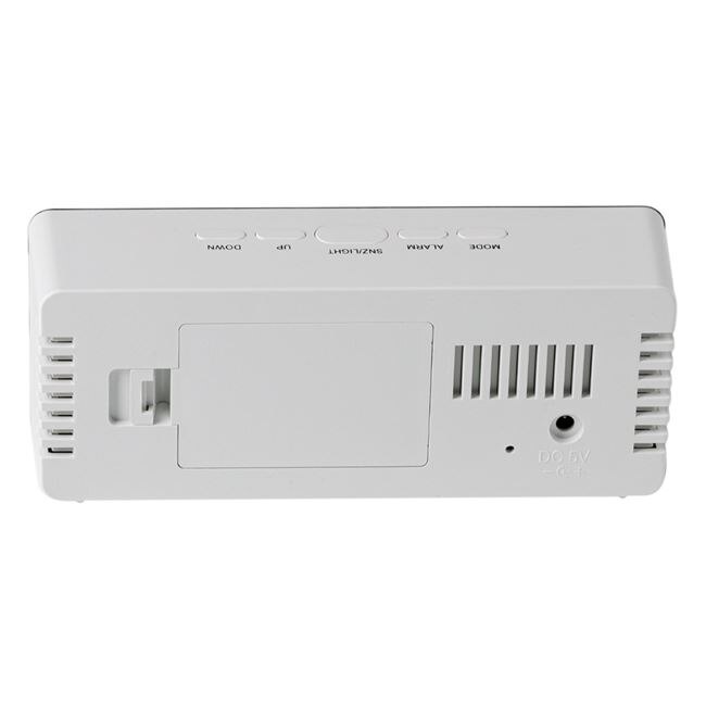 Ceas electric pe baterie si cu cablu USB, cu oglinda LED, 14.5x4x8cm ...