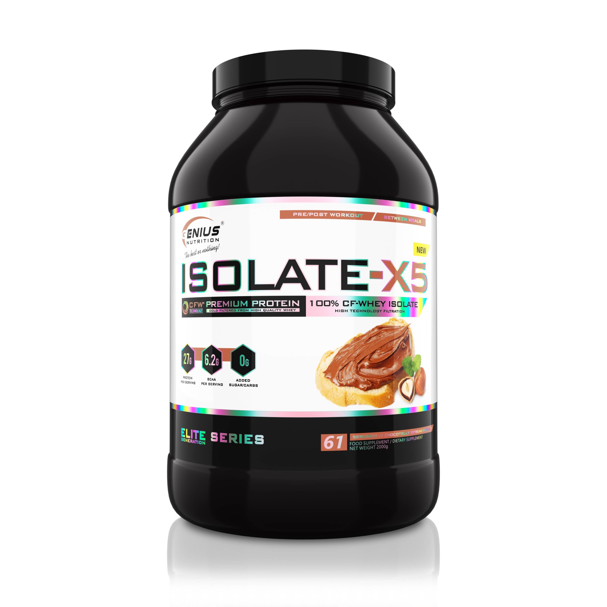 Proteine din zer Isolate-X5 Chocotelly Spread 2000g, Pudra Genius ...